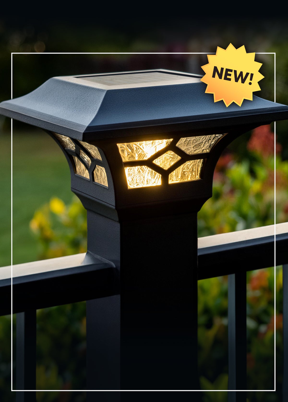 Classy Caps : solar outdoor lighting including solar post caps.