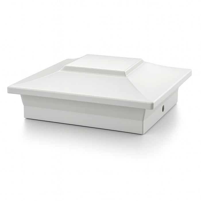 6x6 Aluminum Post Cap - White