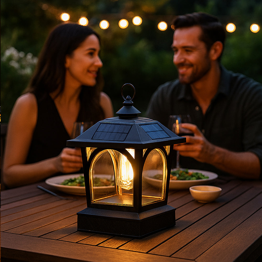 Edison Solar Table Lantern/Post Cap