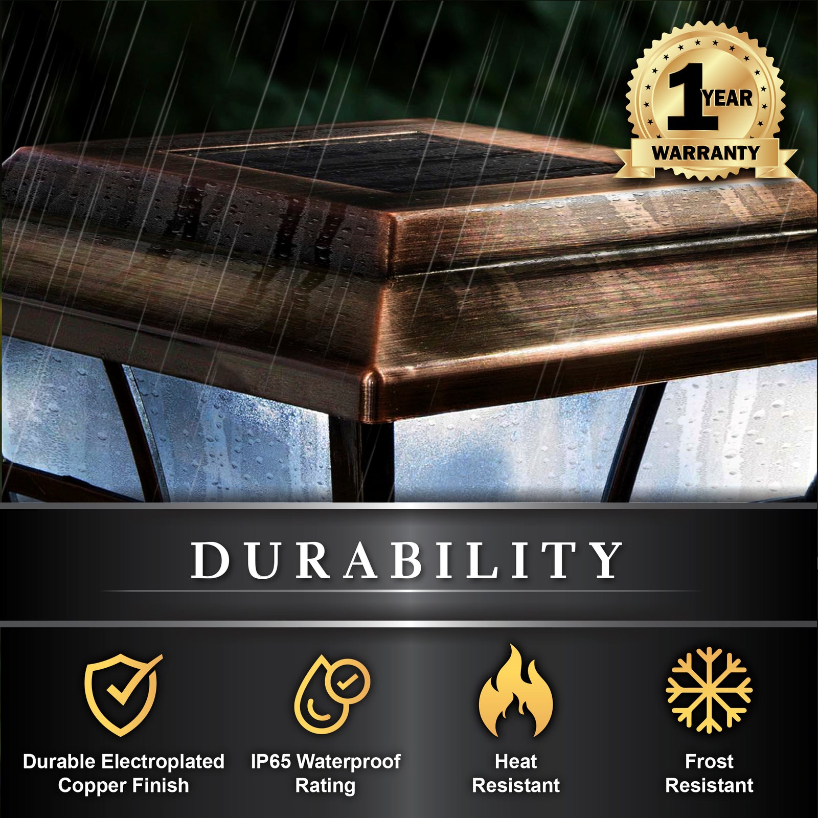 Prestige Solar Post Cap - Copper Electroplated SLO79C