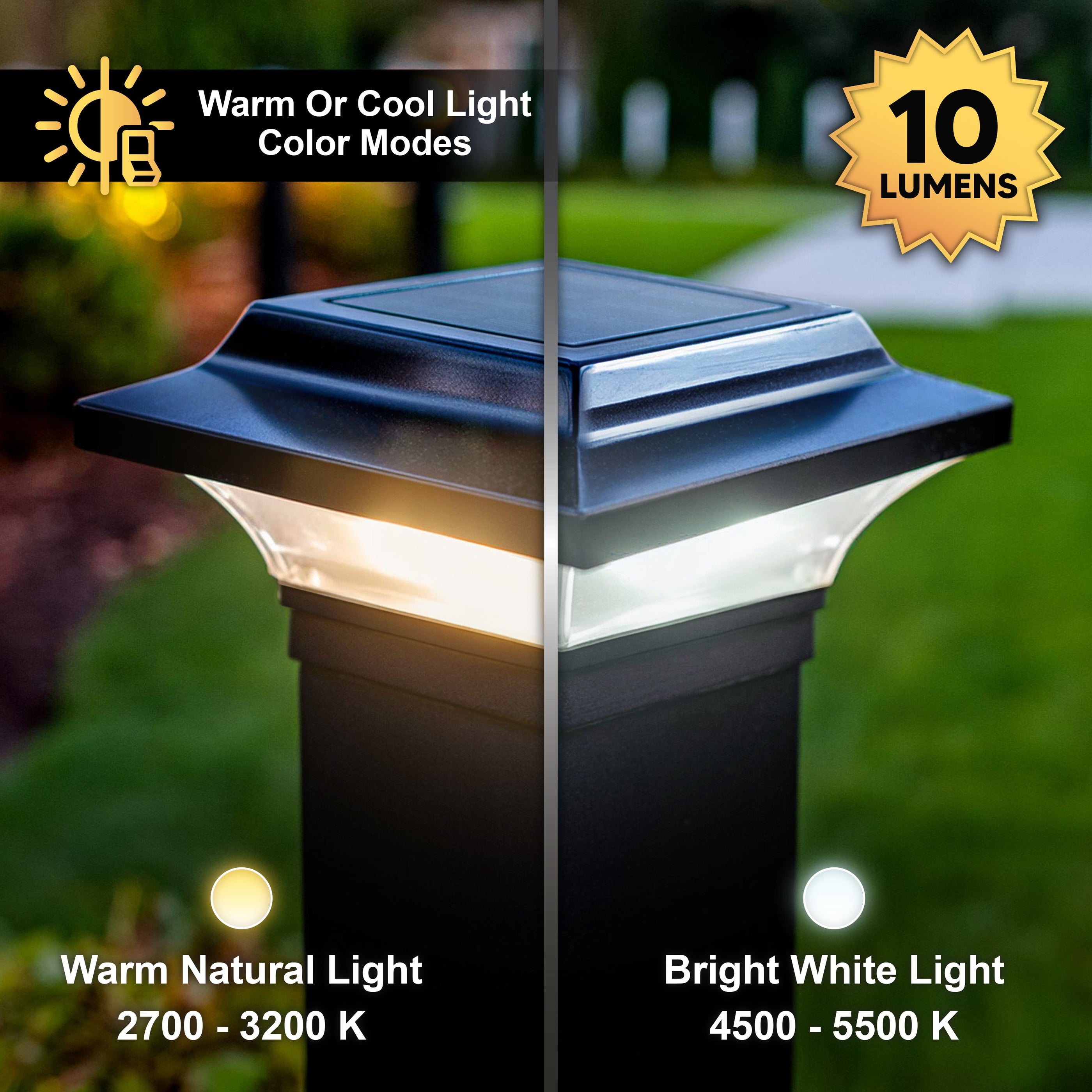 Imperial Solar Post Cap - Black SLO82B