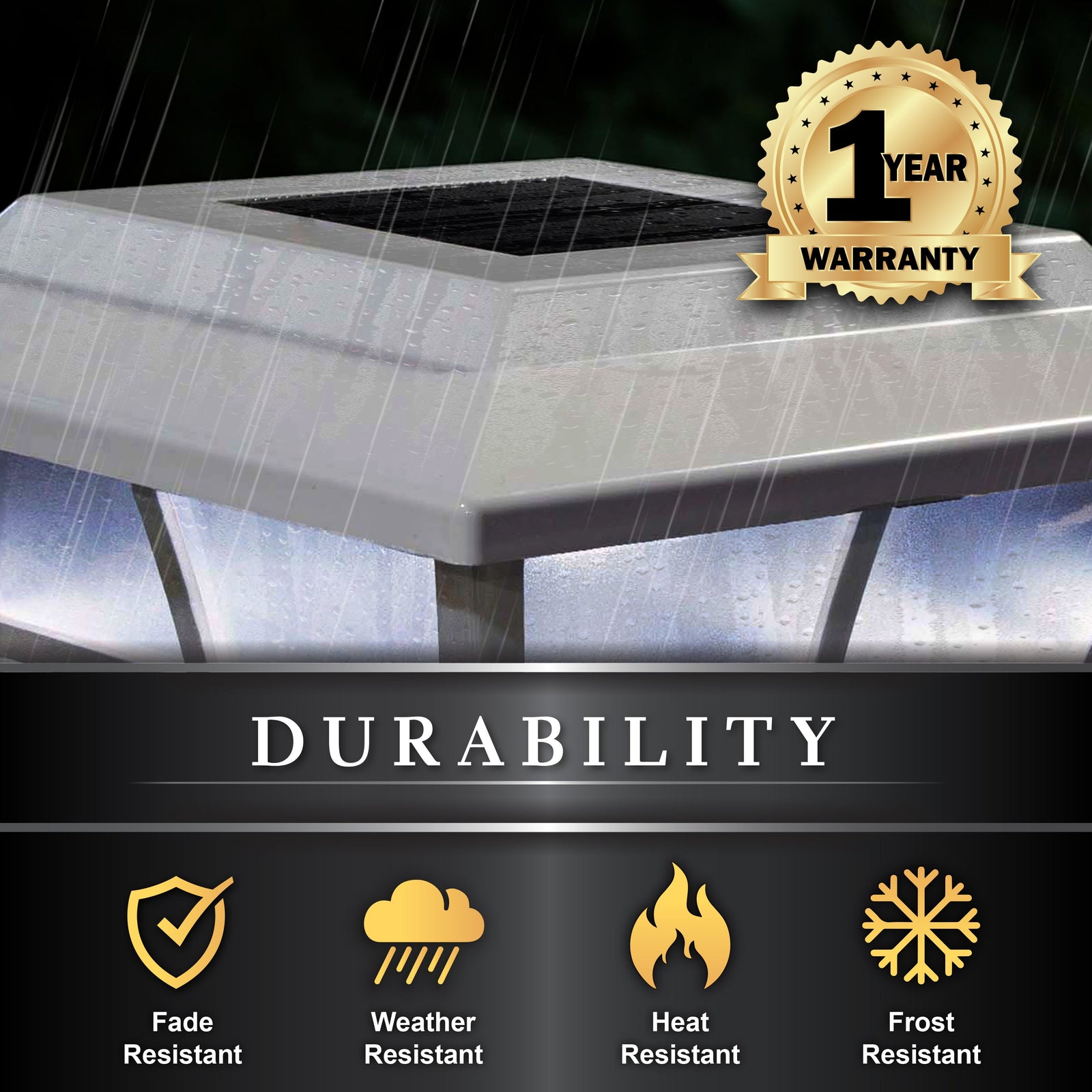 Prestige Solar Post Cap - White SLO79W