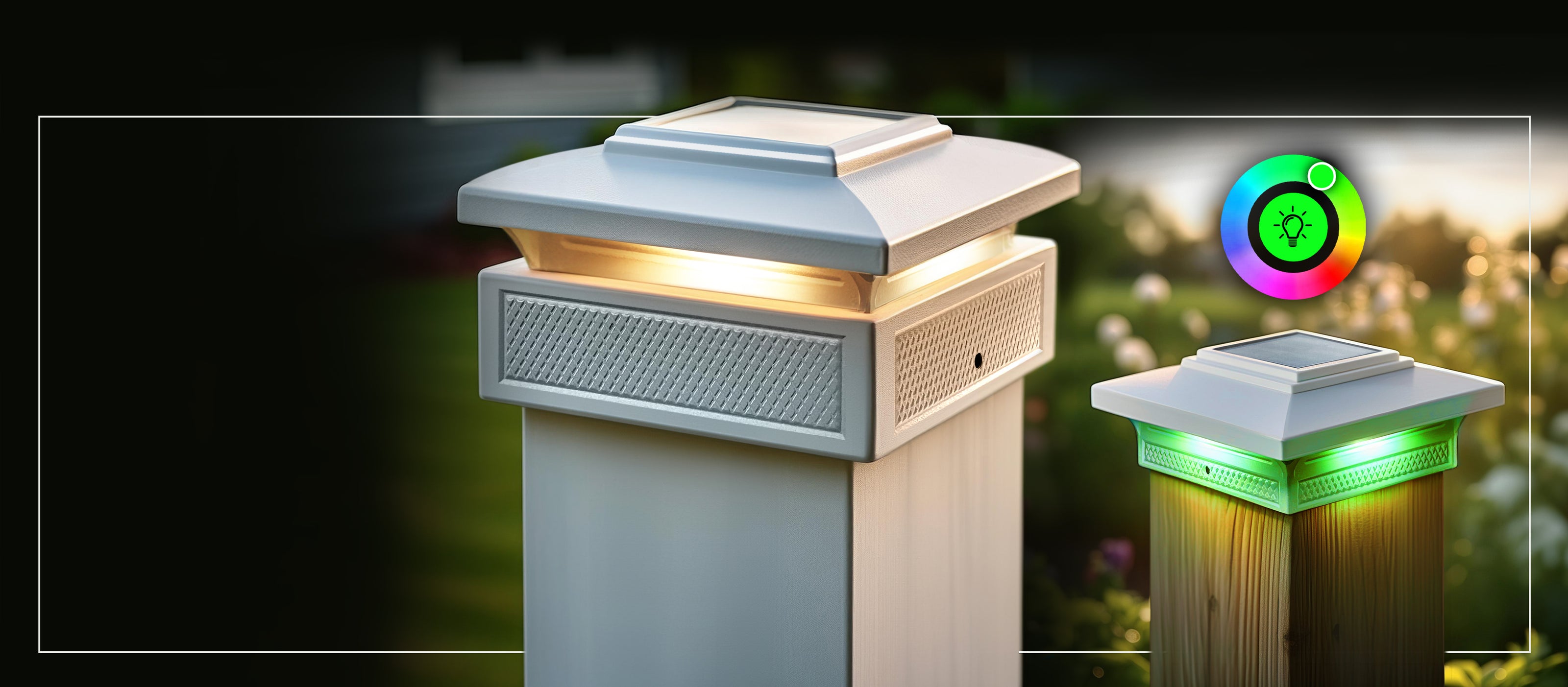 Classy Caps : solar outdoor lighting including solar post caps.