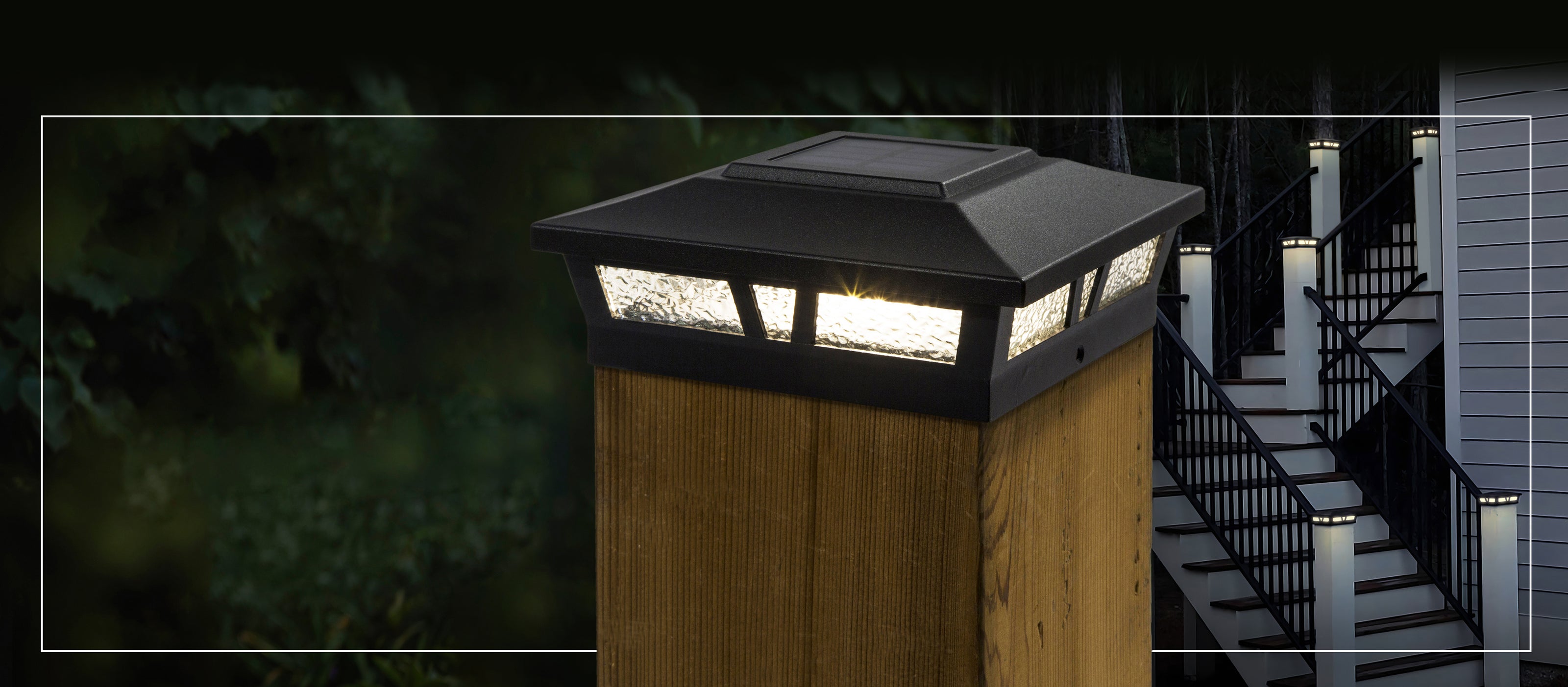 Classy Caps : solar outdoor lighting including solar post caps.