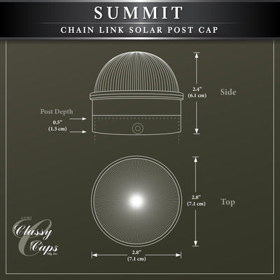 Summit Solar Post Cap - Silver
