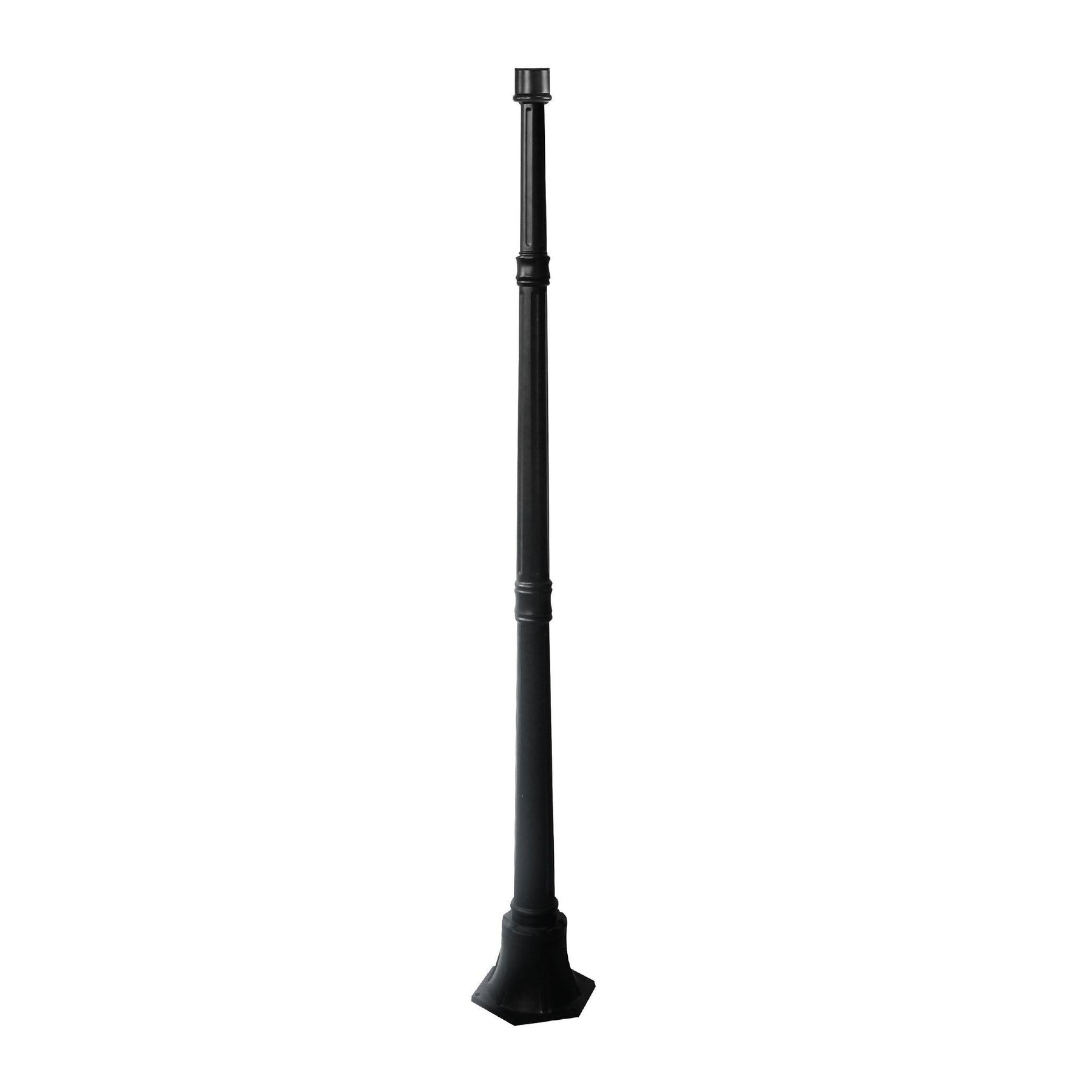 Black Aluminum Lamp Post Base
