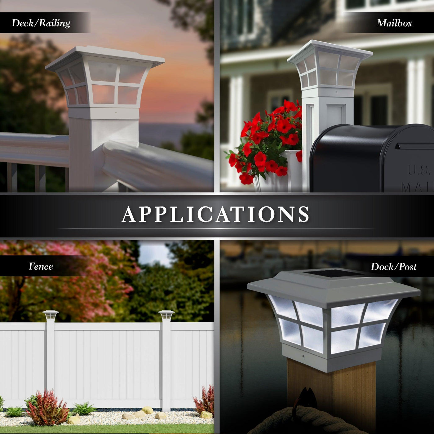 Prestige Solar Post Cap - White SLO79W